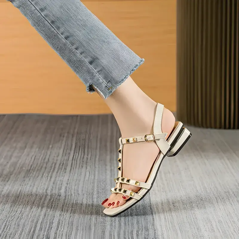 Sandales Plates Cloutées | Sandalini™