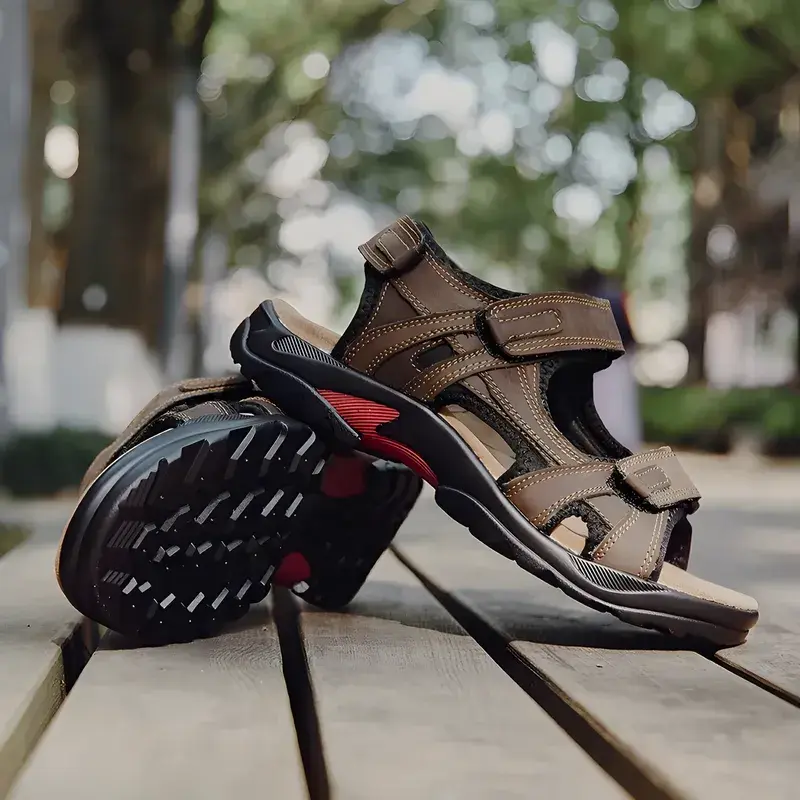 Sandales Scratch Cuir Marron | Sandalini™